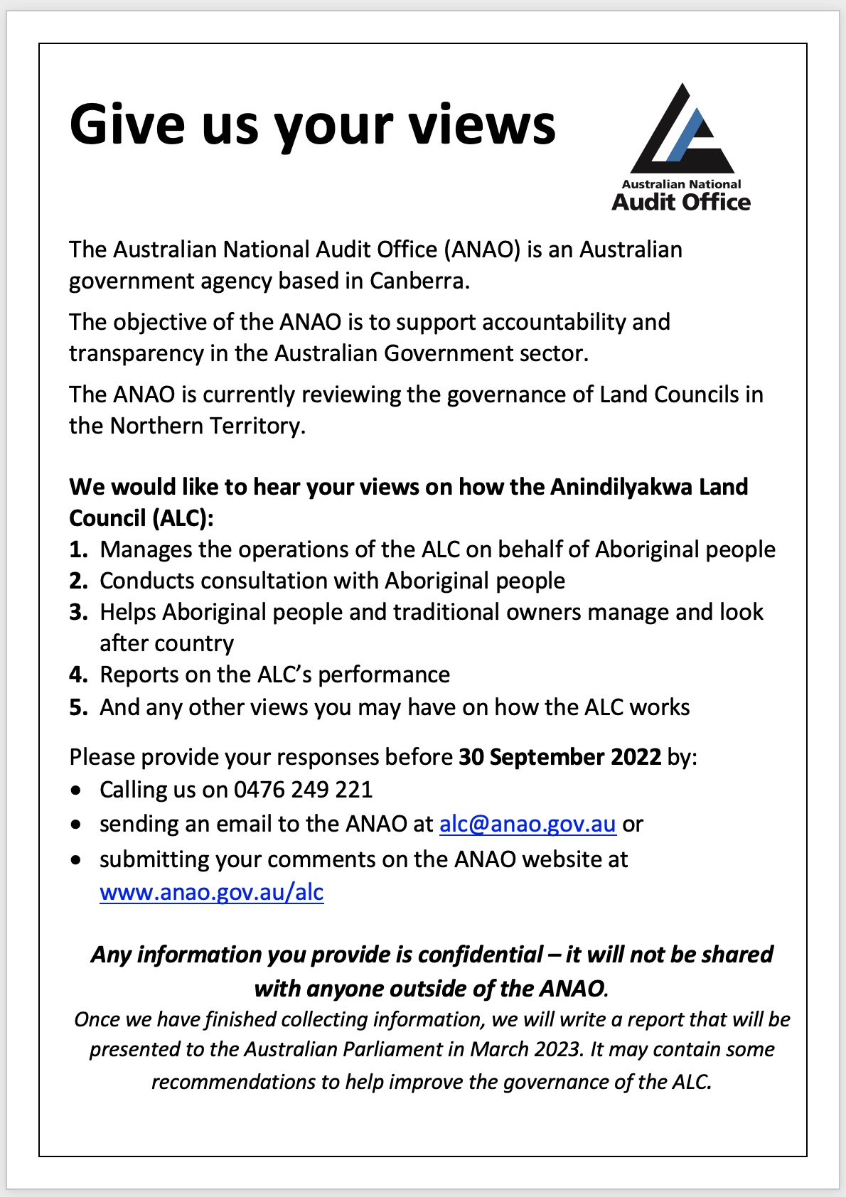 Civil Society Participation in Audit – the Australian National Audit ...